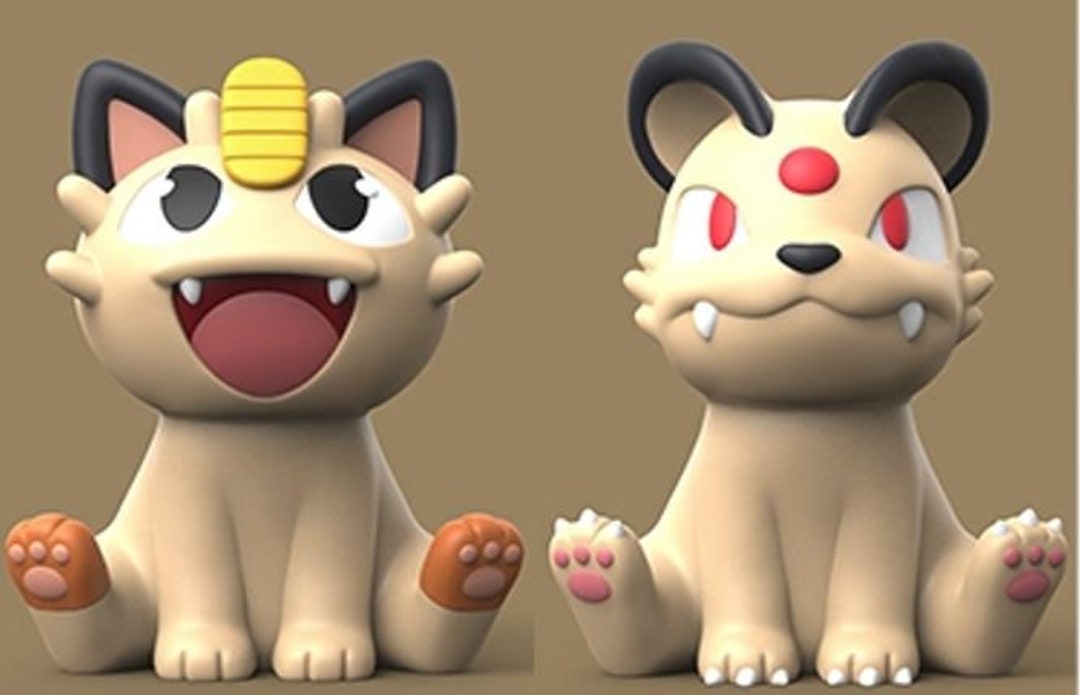 Meowth Evolutions 3D Printed Models - Etsy