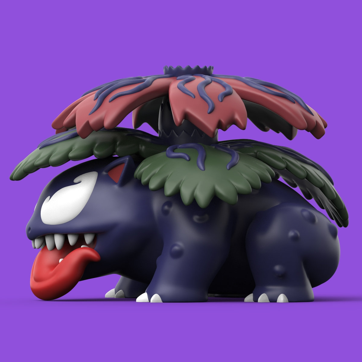 Venomized Venusaur 3D Printed Model - Etsy