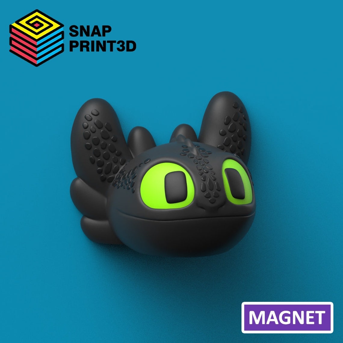 Toothless Magnet 3D Print - Etsy