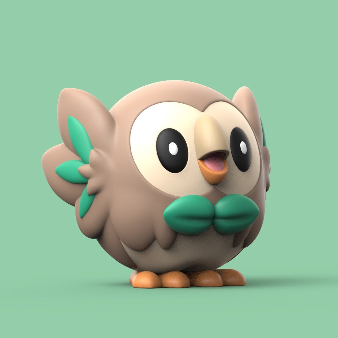 Rowlet 3D Printed Model - Etsy