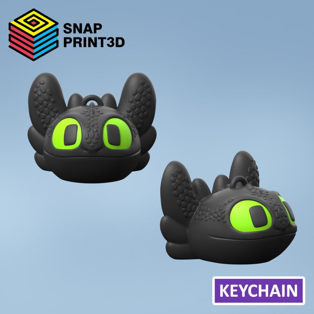 Toothless Keychain 3D Print - Etsy