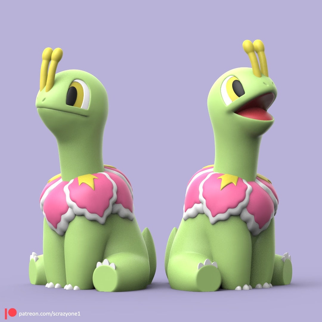 Chibi Meganium 3D Printed Model - Etsy