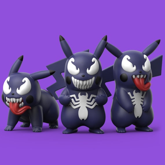 Venomized Pikachu 3D Printed Models - Etsy