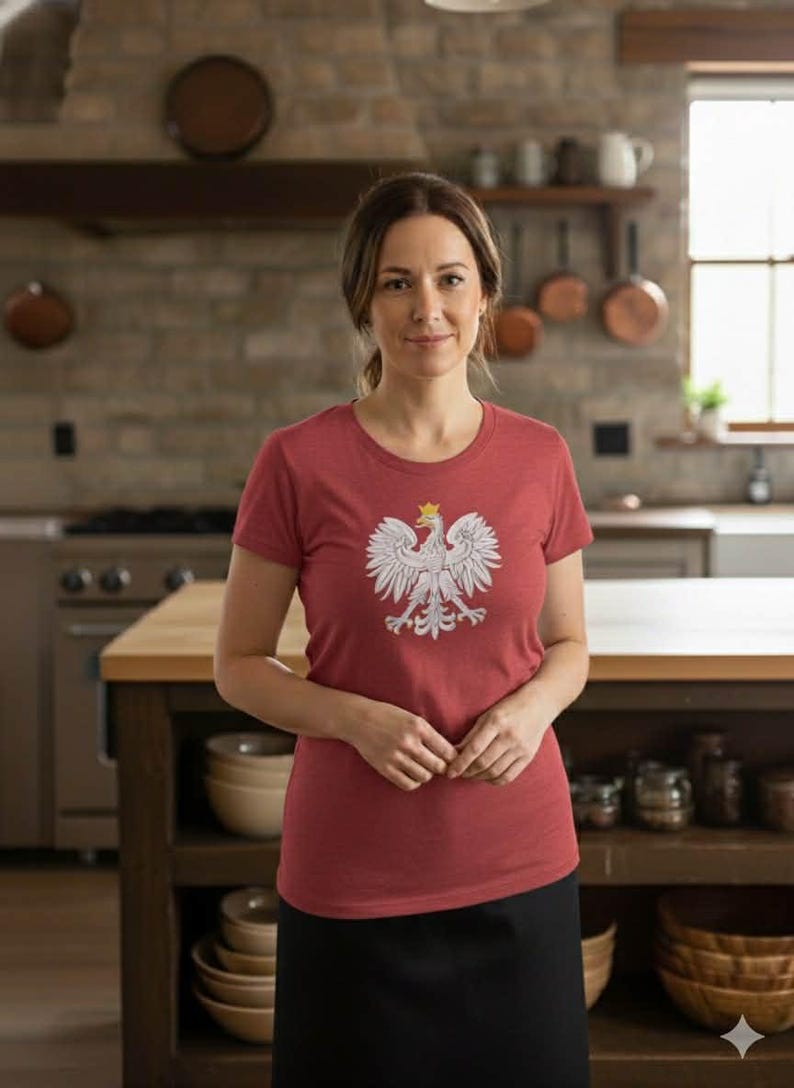 Classic Polish Eagle Tee - Premium Polska Heritage T-shirt in Heather ...