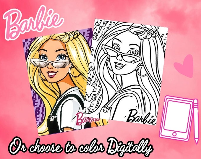 Barbie Coloring Pages Printable Coloring Pages PDF Printable Barbie - Etsy
