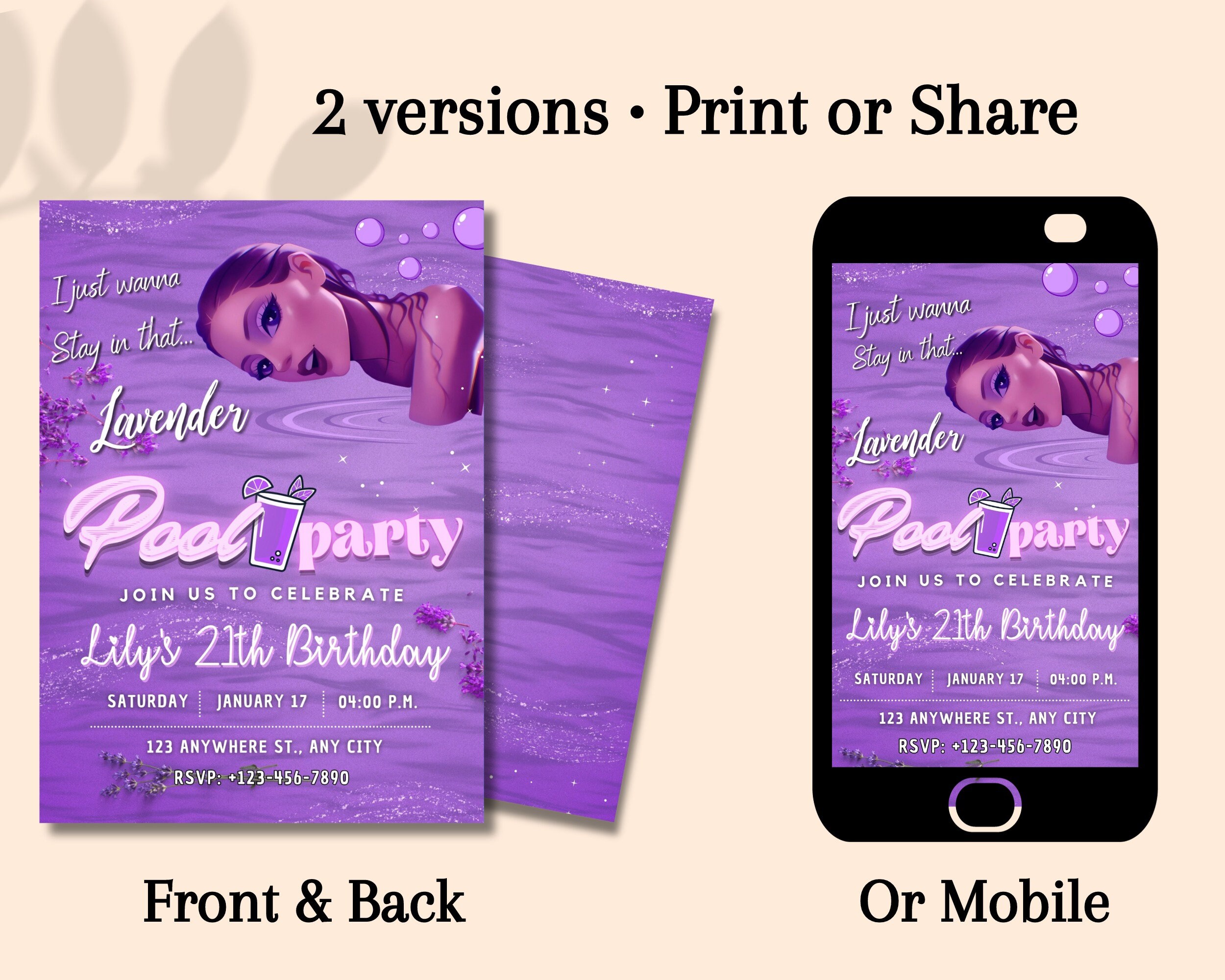 Swiftie Birthday Invitation Editable Pool Party Invitation Swiftie ...