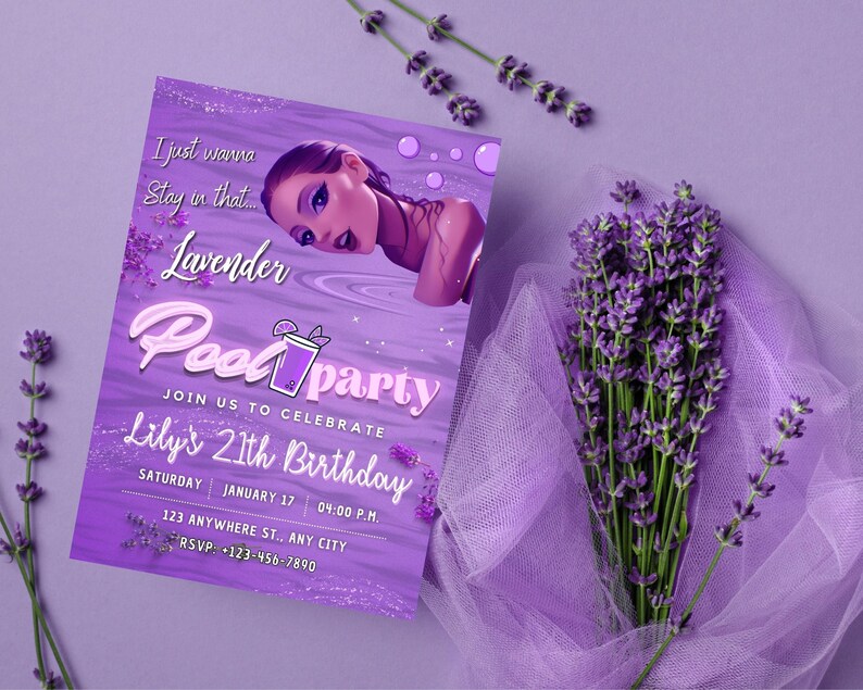 Swiftie Birthday Invitation Editable Pool Party Invitation Swiftie ...