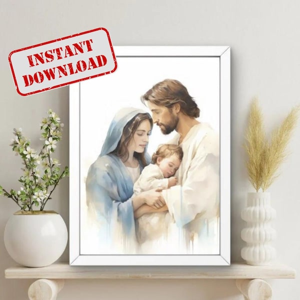 Holy Family Print - Etsy