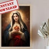 Blessed Virgin Mary Watercolor Poster, Mary Mother of God Poster ...