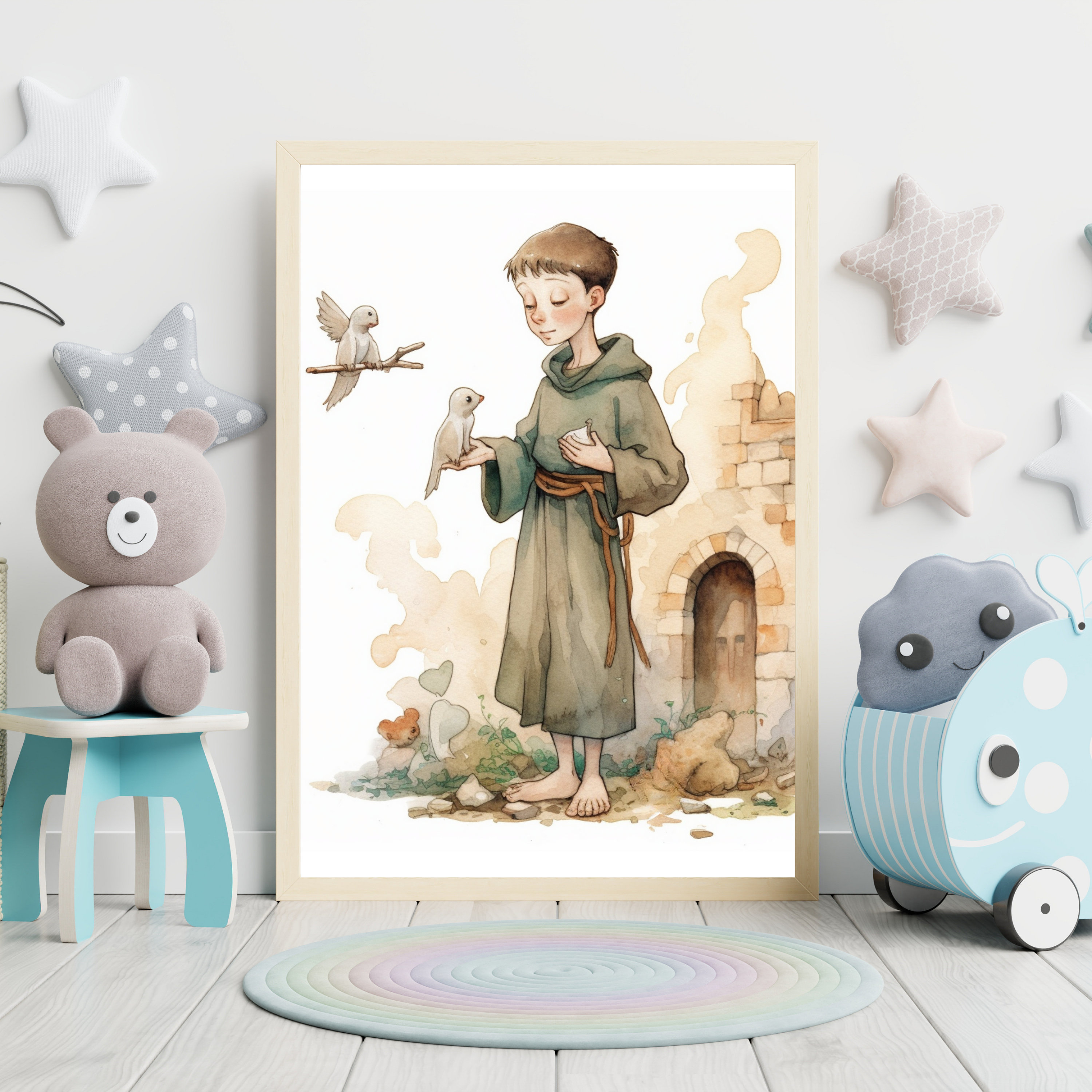 St. Francis of Assisi, Francis of Assisi Art, Catholic Nurseyr, Nursery ...