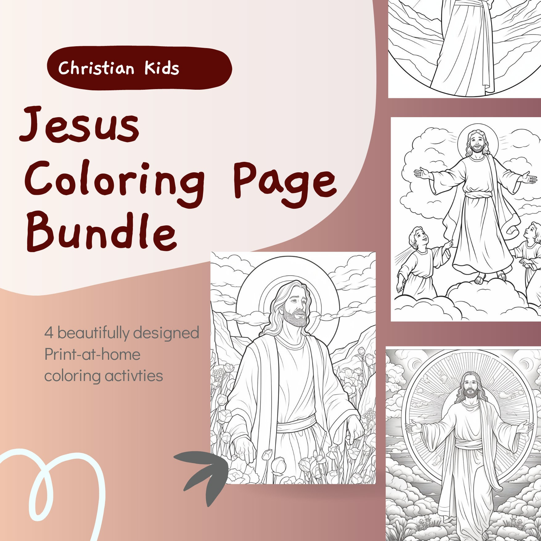 Children Praying To Jesus Coloring Pages