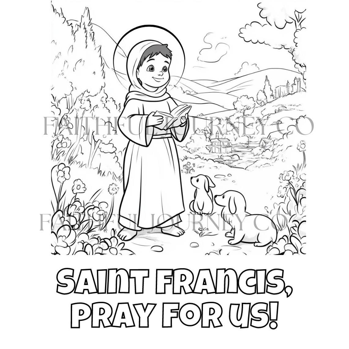 Catholic Coloring Pages for Kids: Jesus, Saints, Virgin Mary (PDF) - Etsy