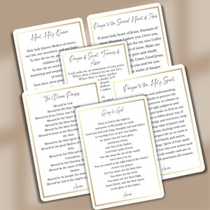 12-month Laminated Prayer Card Set, Catholic Prayer Card Bundle ...