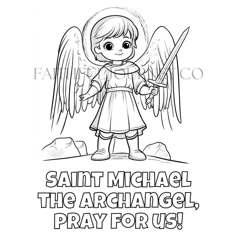Catholic Coloring Pages for Kids: Jesus, Saints, Virgin Mary (PDF) - Etsy