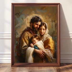 Holy Family Art Print, Traditional Renaissance Christian Art, Catholic ...