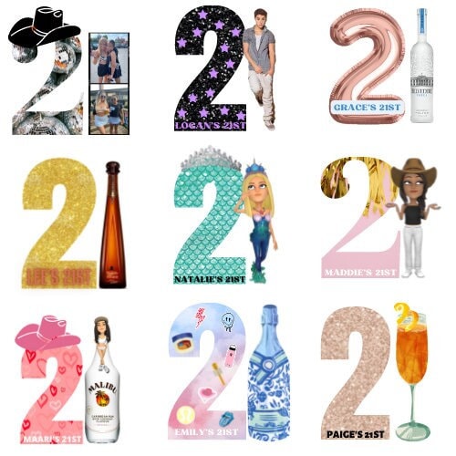 21st Customized Birthday Signs Digital Download New Shop - Etsy