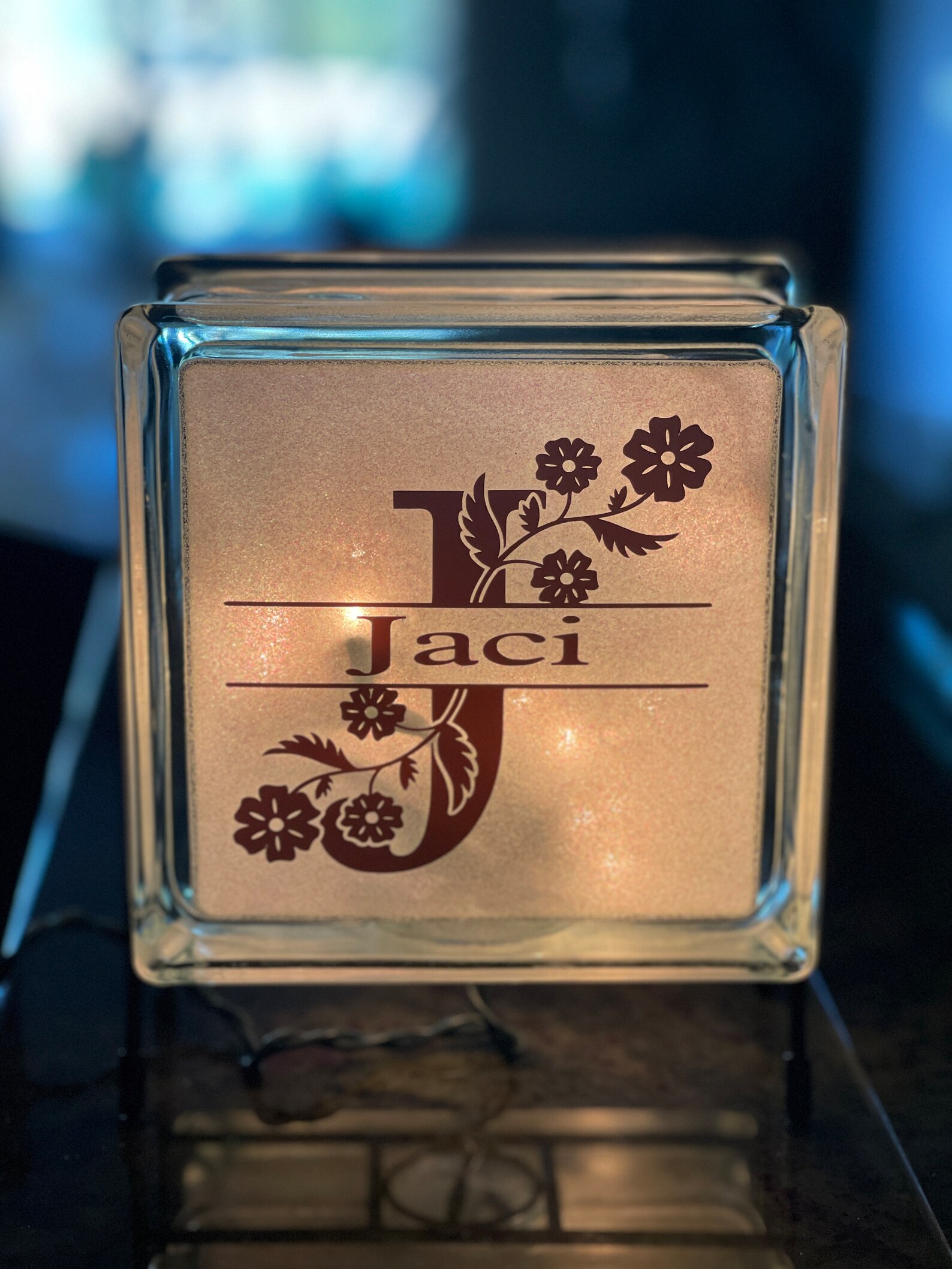 Illuminated Glass Block Available for Customized Design. Perfect for ...