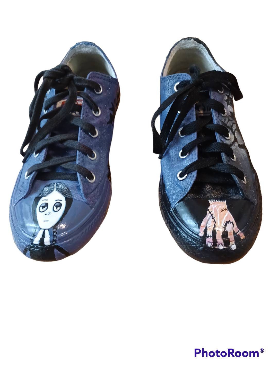 Wednesday Addams Custom Handpainted Converse Shoes Youth Unisex Size US ...
