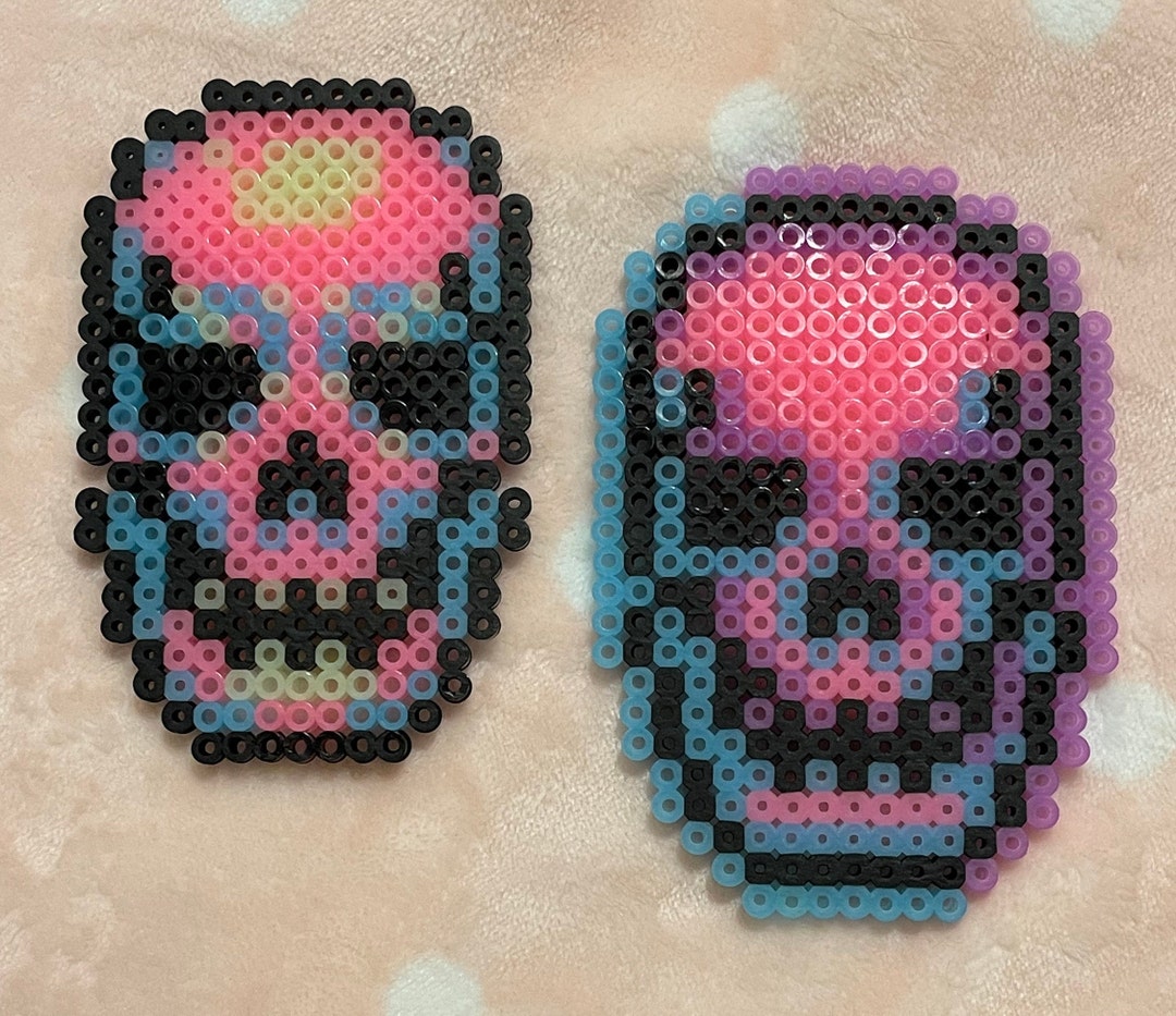 Multicolored Perler Skulls - Etsy