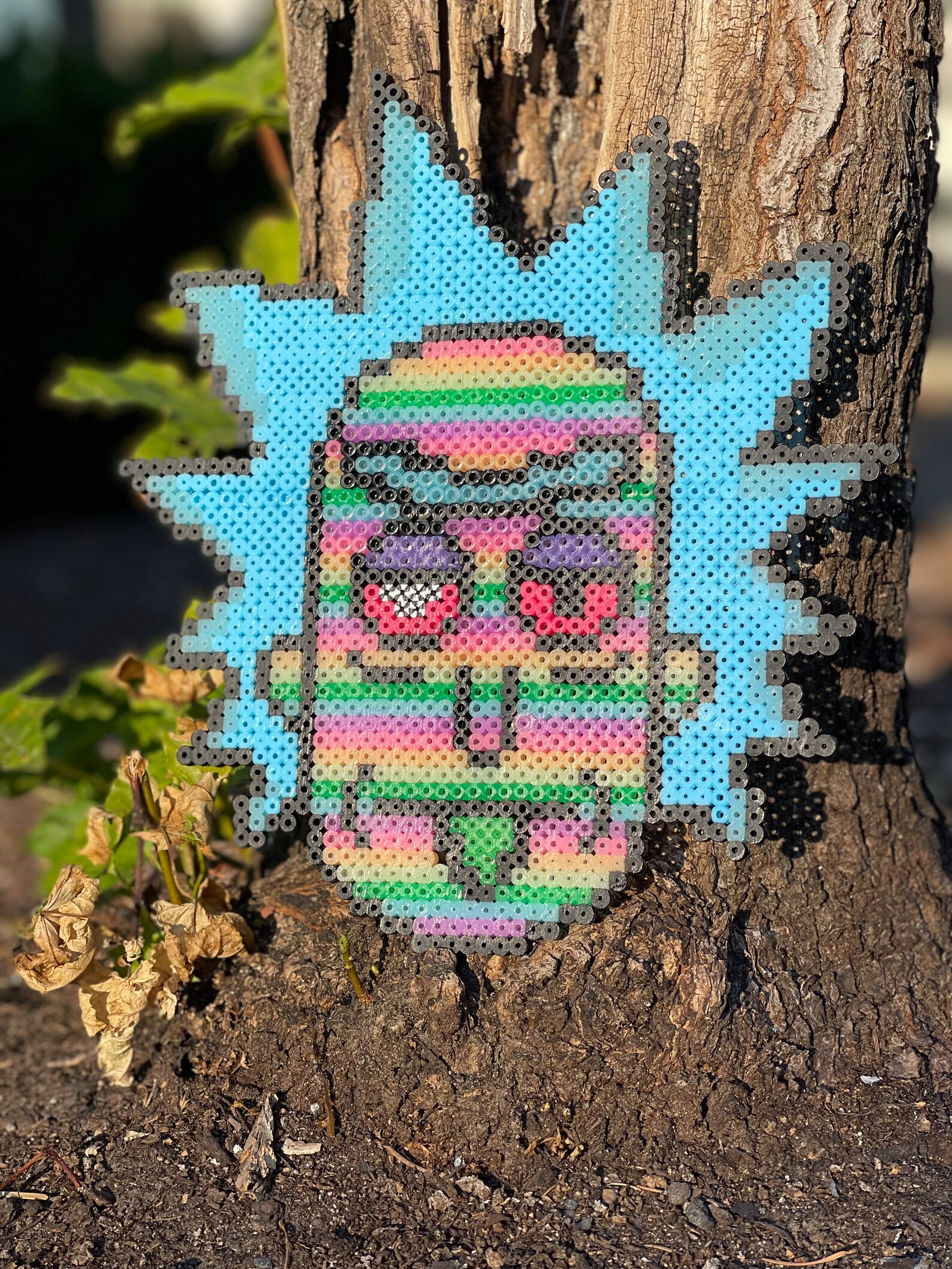 Trippy Rick Sanchez Perler - Etsy