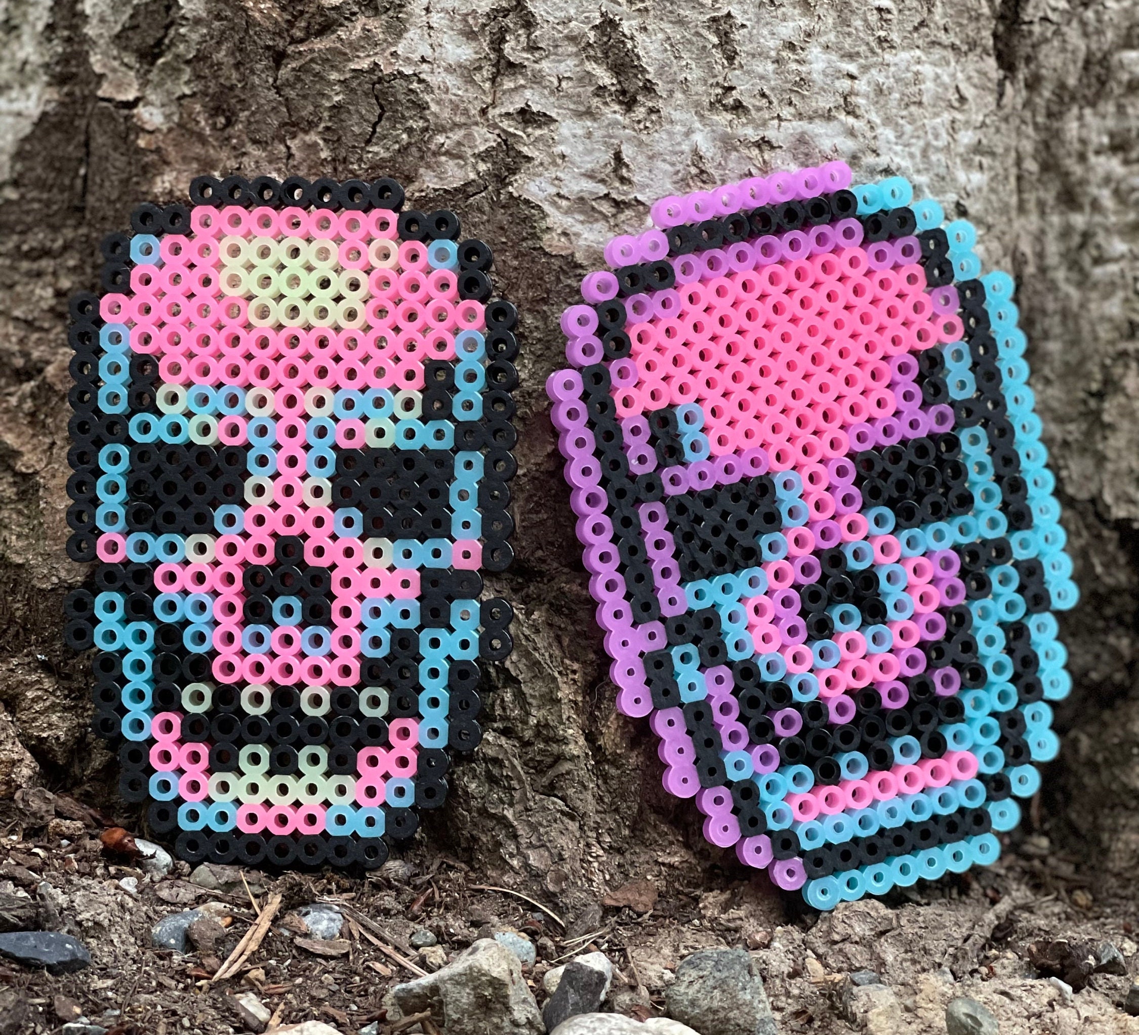 Multicolored Perler Skulls - Etsy
