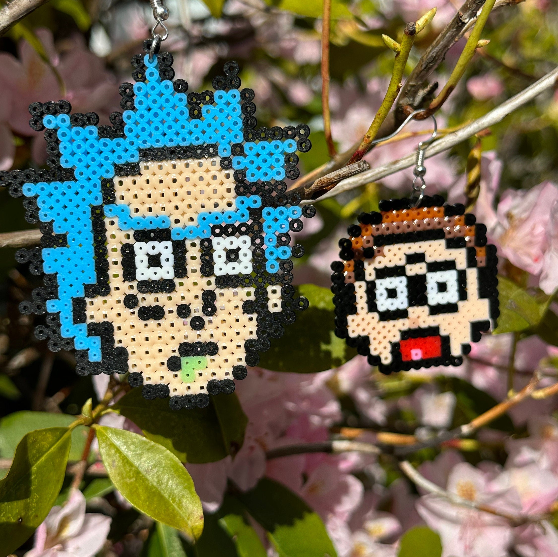 Rick and Morty Perler Earrings Etsy