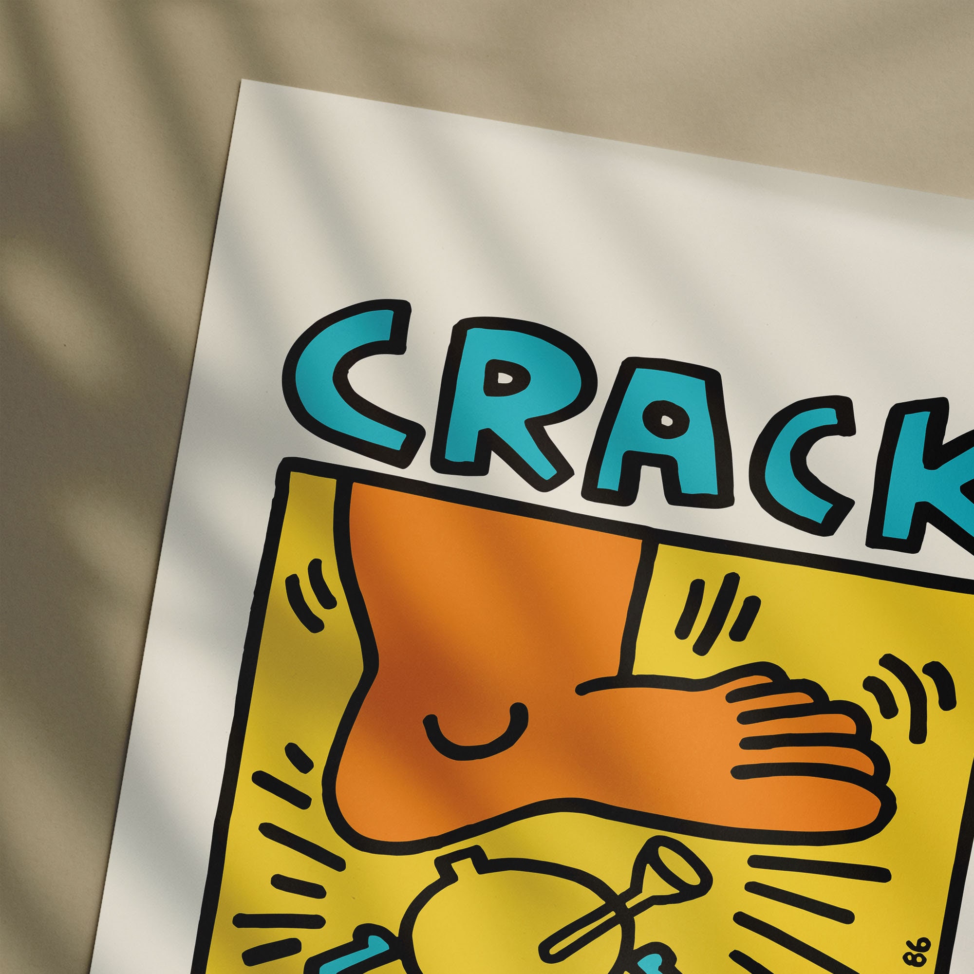 Keith Haring Crack Down Poster Designed & Sold By Dan Moore