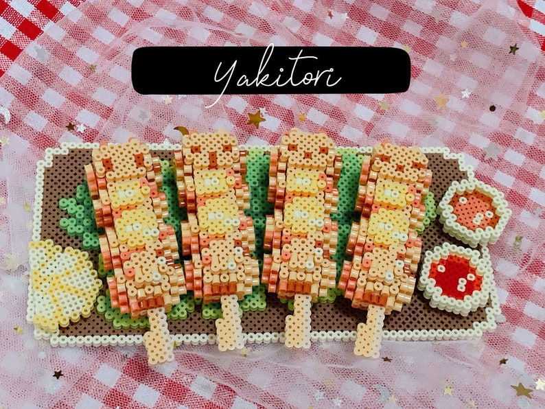 Kawaii Japanese Food [DIGITAL 3D Perler Bead Pattern] - Etsy