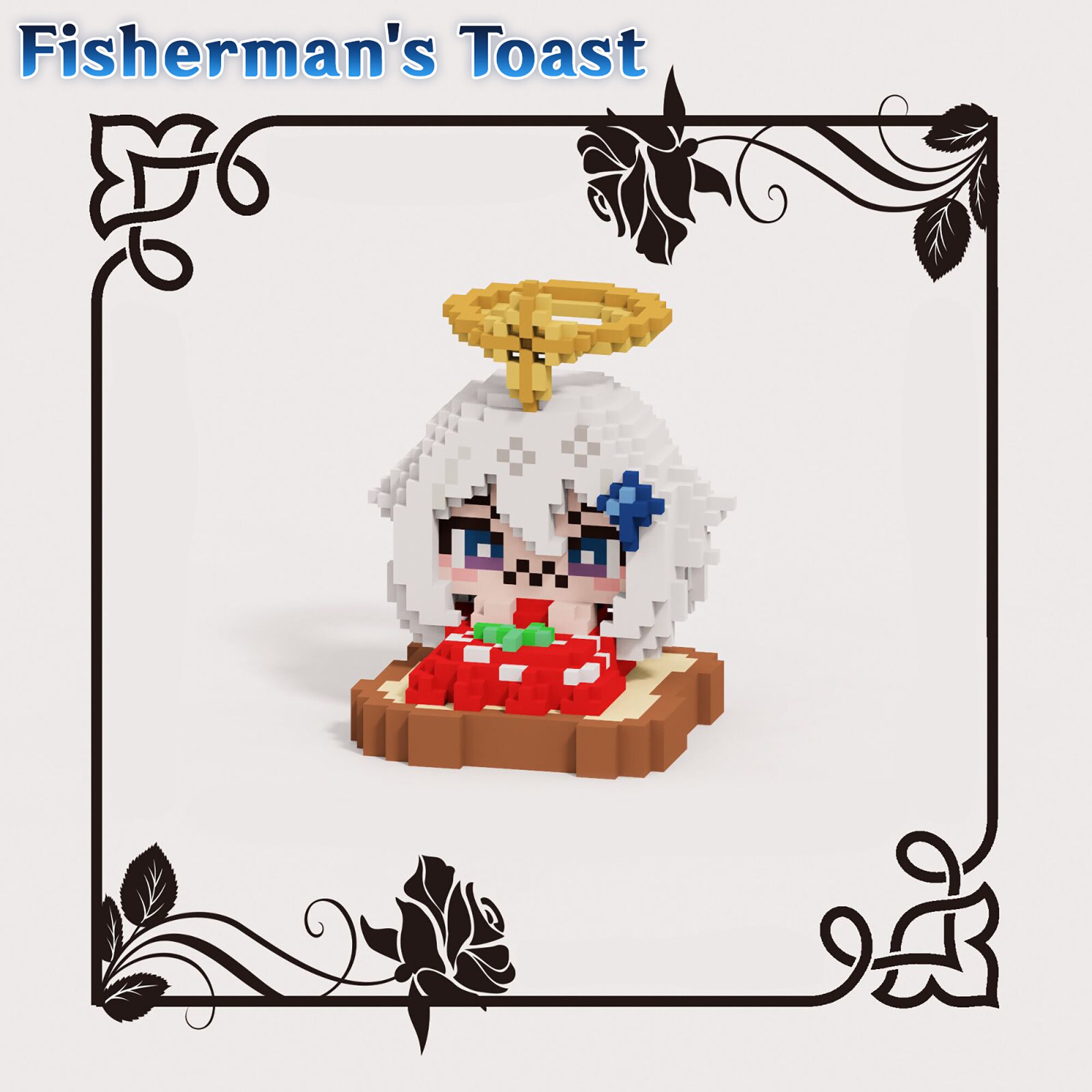 Genshin Impact Paimon's Not Emergency Food 3D Perler Bead Pattern - Etsy