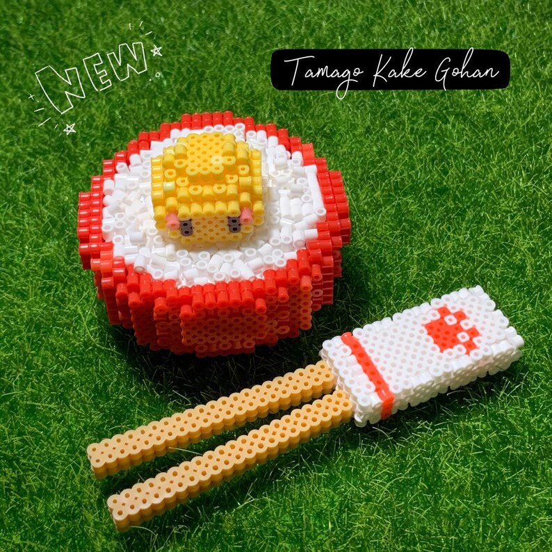Kawaii Japanese Food 3d Perler Bead Pattern Etsy