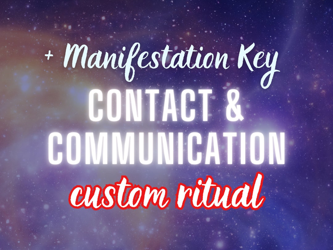 24/7 CONTACT & COMMUNICATION Custom Ritual Manifestation Key Energy ...
