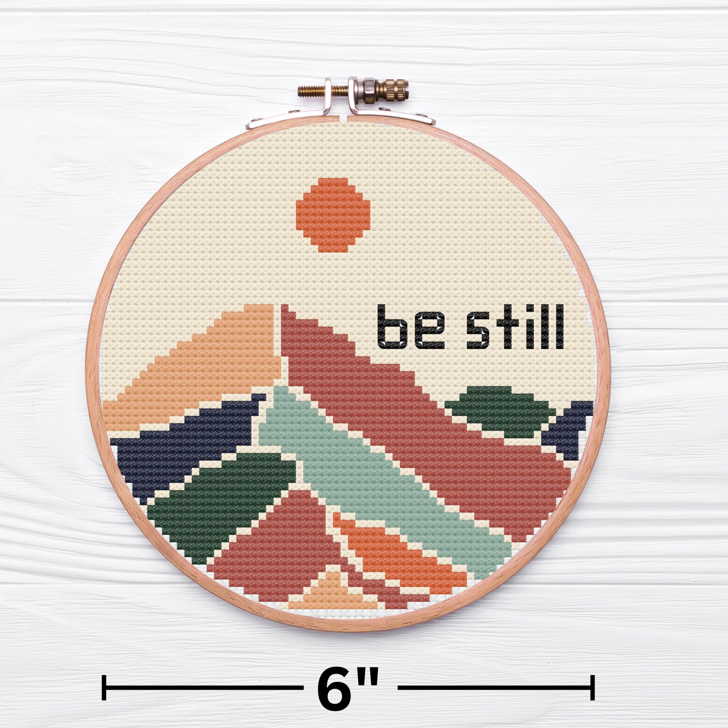 Be Still Modern Bible Scripture Cross Stitch Pattern Digital Download ...