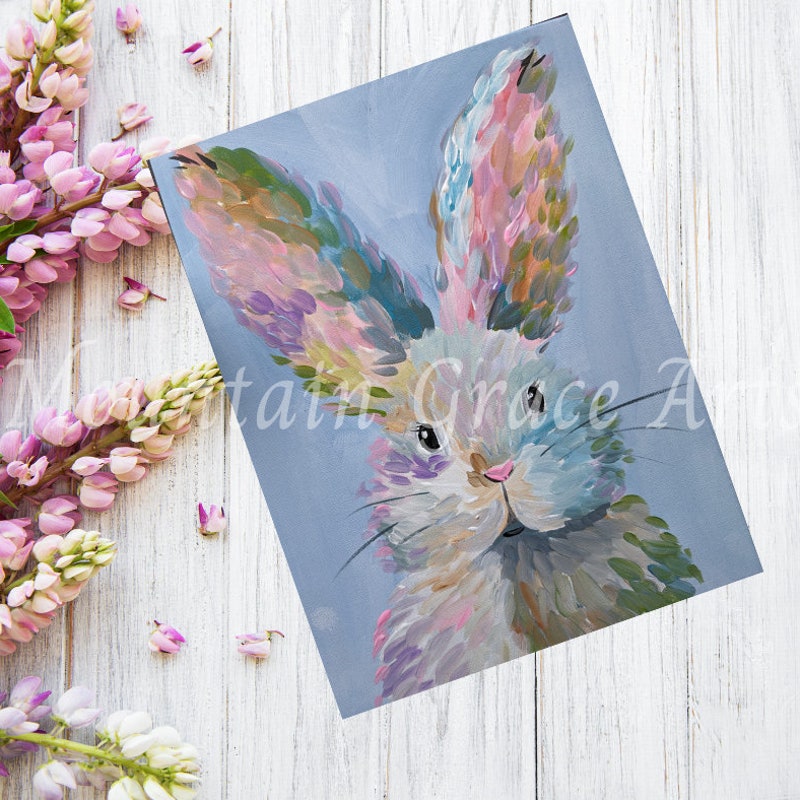 Painted Bunny - Etsy