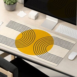 Desk Pad Nineties Yellow, Mouse Pad, Mouse Mat, Extra Large, Laptop Mat ...