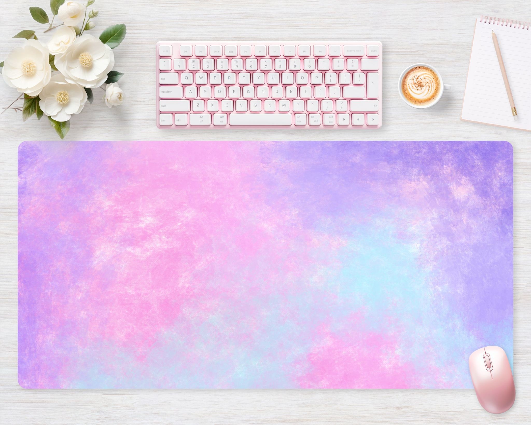 Desk Pad Watercolor Art, Mouse Pad, Mouse Mat, Extra Large, Laptop Mat ...