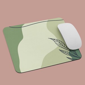 Desk Pad Abstract Leaf Green, Mouse Pad, Mouse Mat, Extra Large, Laptop ...