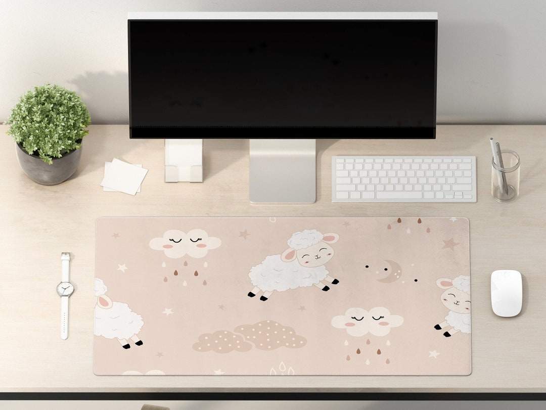 Desk Pad Sheep Cute Pink Mouse Pad Mouse Mat Extra Large - Etsy
