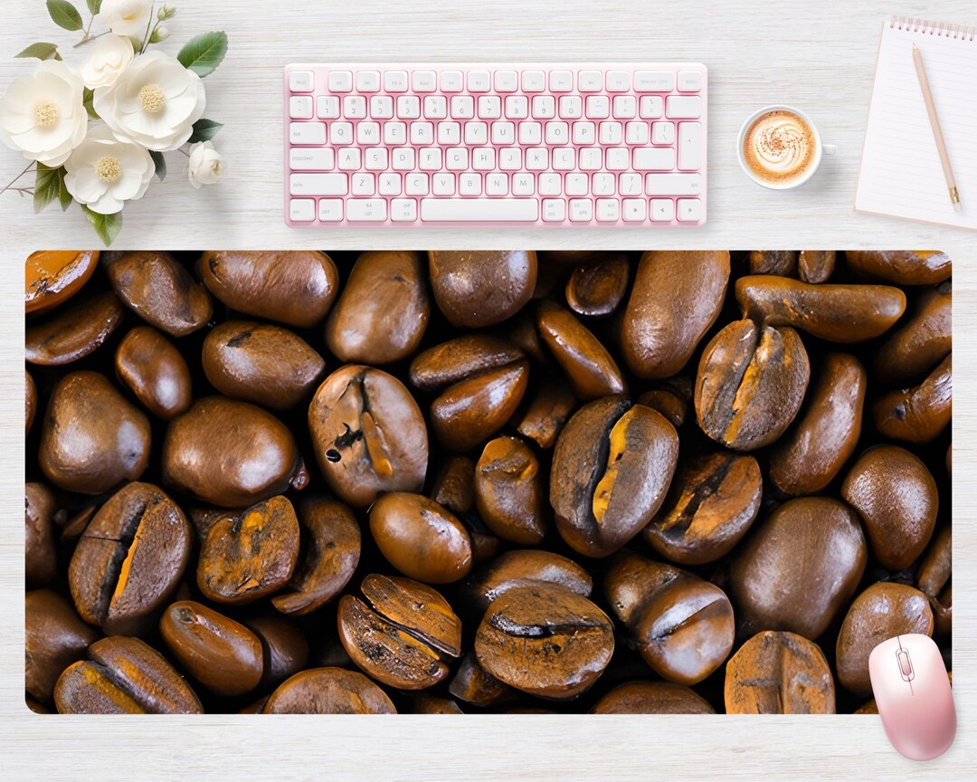 Desk Pad Brown Coffee Beans, Mouse Pad, Mouse Mat, Extra Large, Laptop ...