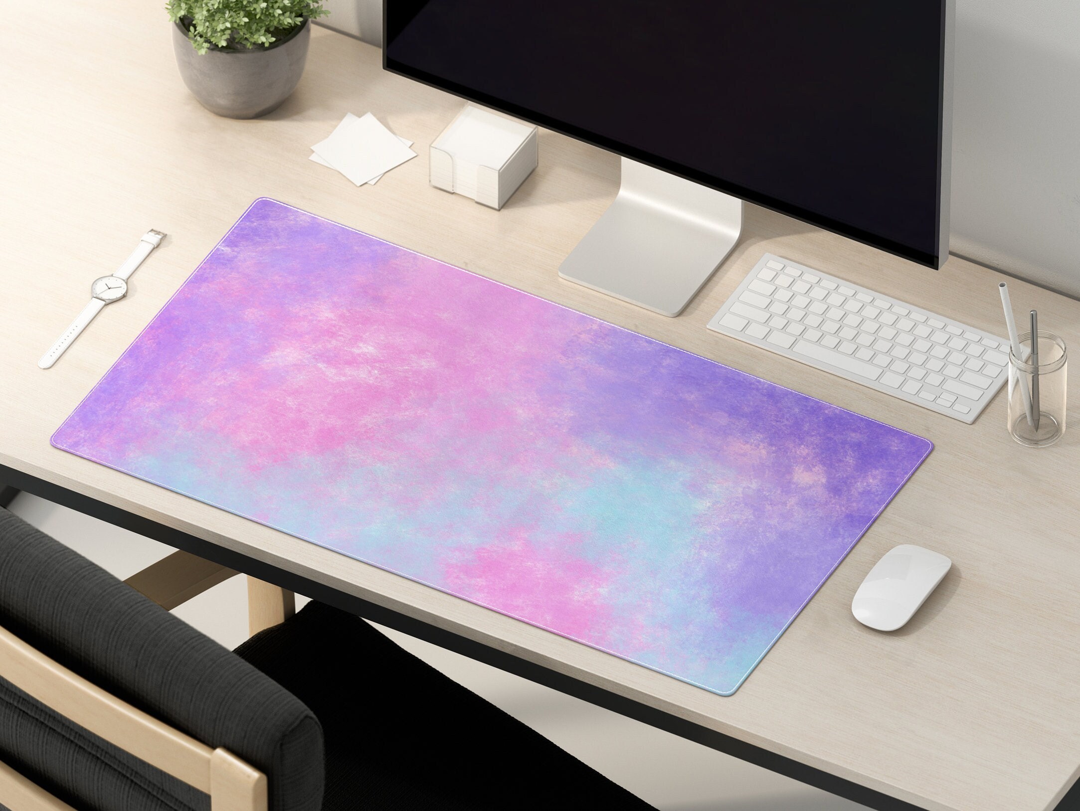 Desk Pad Watercolor Art, Mouse Pad, Mouse Mat, Extra Large, Laptop Mat, Gaming Setup, Trendy ...