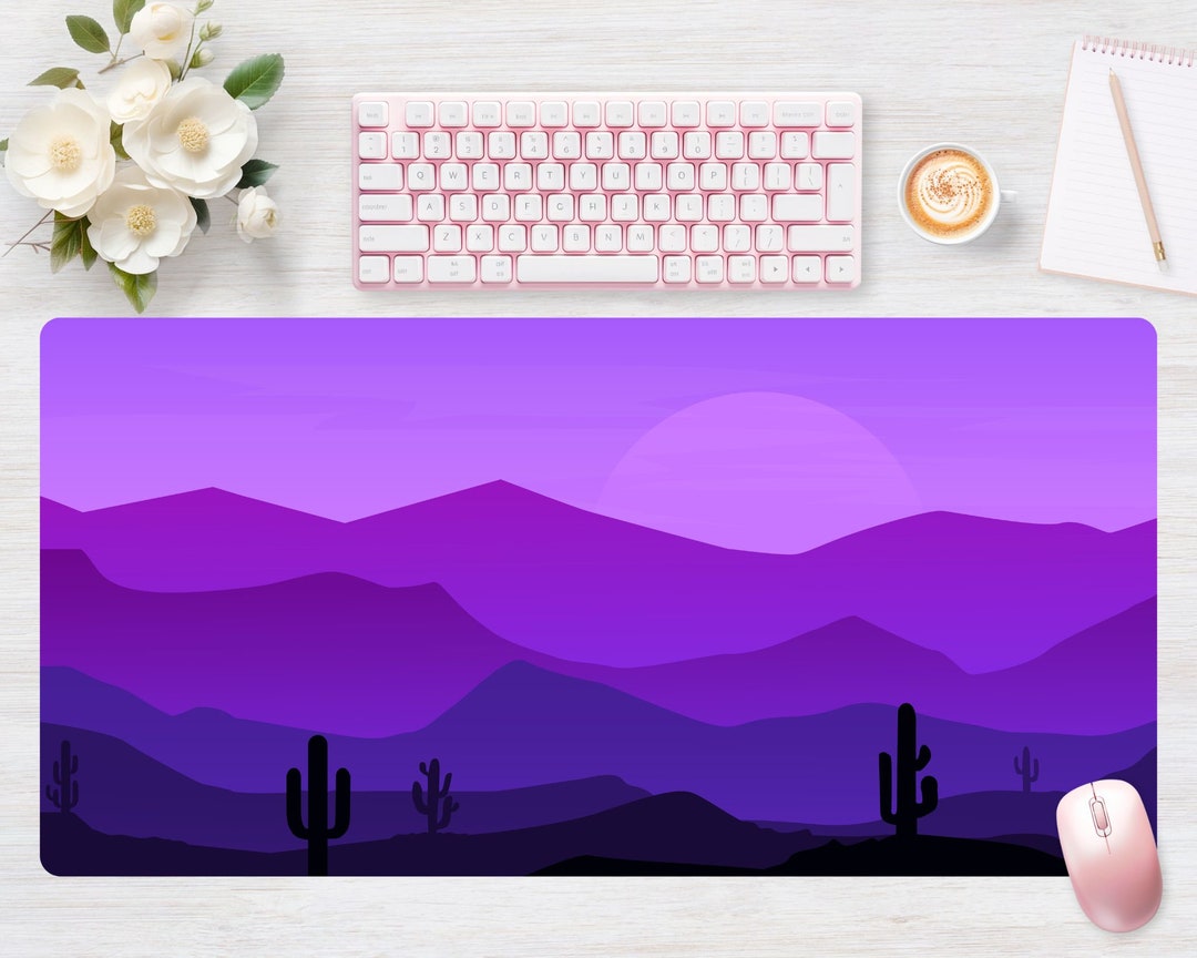 Desk Pad Mount Purple, Mouse Pad, Mouse Mat, Extra Large, Laptop Mat ...