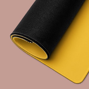 Desk Pad Yellow Solid, Mouse Pad, Mouse Mat, Extra Large, Laptop Mat ...