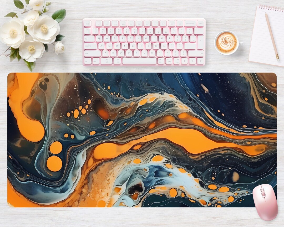 Marble Liquid Desk Pad, Nordic Trendy Workspace Mat, Extra Large - Etsy