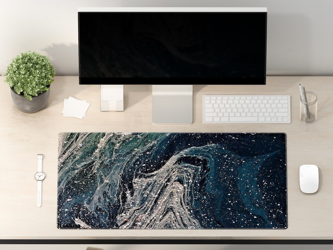 Desk Pad Marble Stone Mouse Pad Mouse Mat Extra Large - Etsy