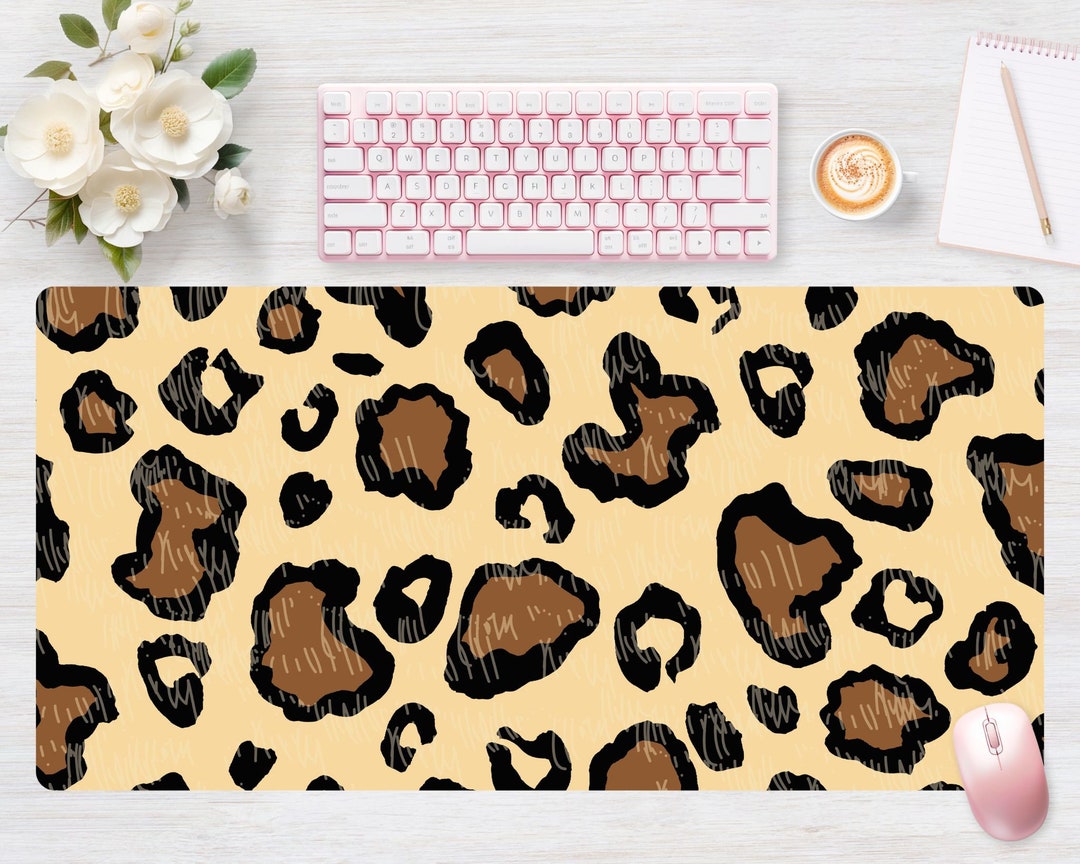 Leopard Print Desk Pad, Extra Large Mouse Pad, Gaming Mat - Etsy