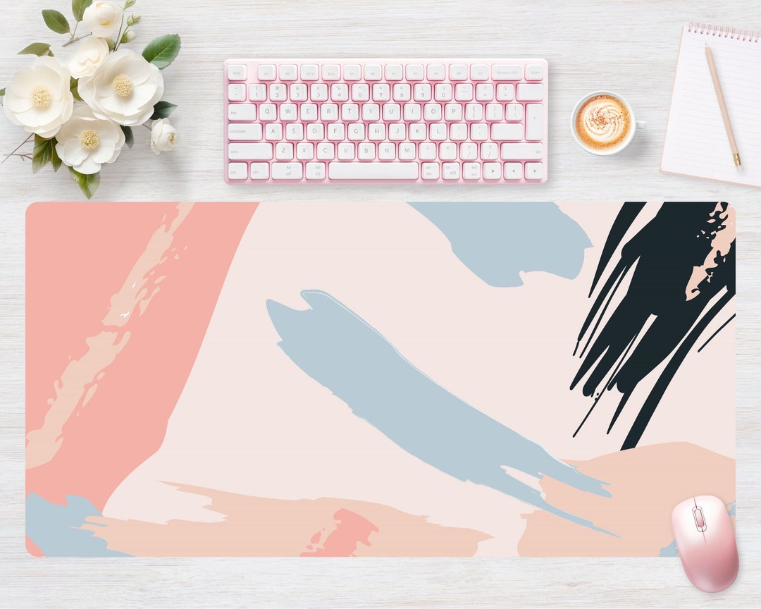 Desk Pad Abstract Pastel, Mouse Pad, Mouse Mat, Extra Large, Laptop Mat ...
