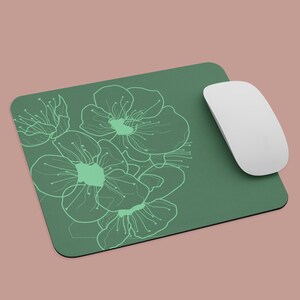 Desk Pad Flower Green, Mouse Pad, Mouse Mat, Extra Large, Laptop Mat ...