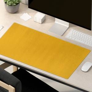 Desk Pad Yellow Solid, Mouse Pad, Mouse Mat, Extra Large, Laptop Mat ...