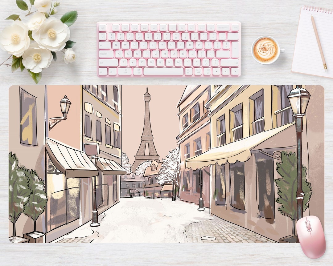 Desk Pad Paris France, Mouse Pad, Mouse Mat, Extra Large, Laptop Mat ...