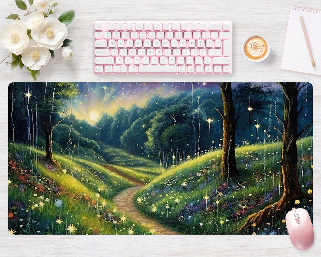 Desk Pad Forest Fantasy Fairy, Mouse Pad, Mouse Mat, Extra Large ...