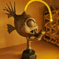 Angler Fish Desk Led Light - Etsy